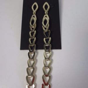 Cache | Jewelry | Cache Gold Hoop Link Earrings Nwt | Poshmark